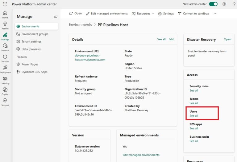 Setup A Power Platform Service Account - Matthew Devaney