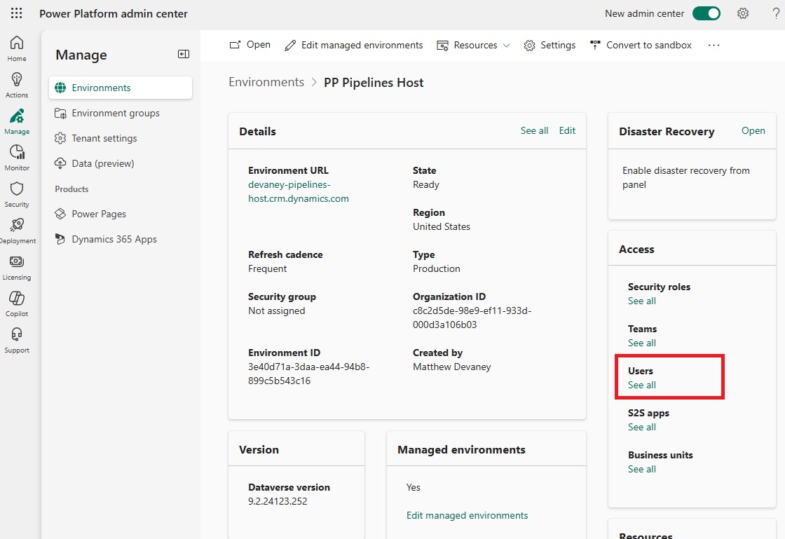 Setup A Power Platform Service Account - Matthew Devaney