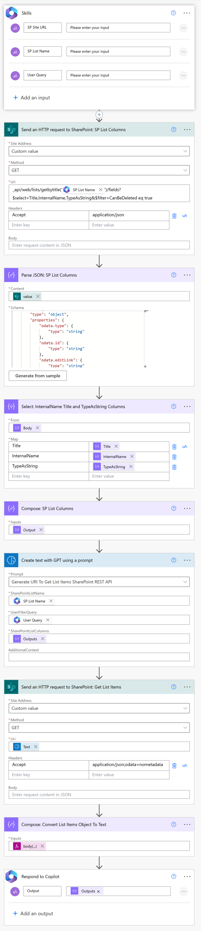 Copilot Studio SharePoint List Knowledge Workaround