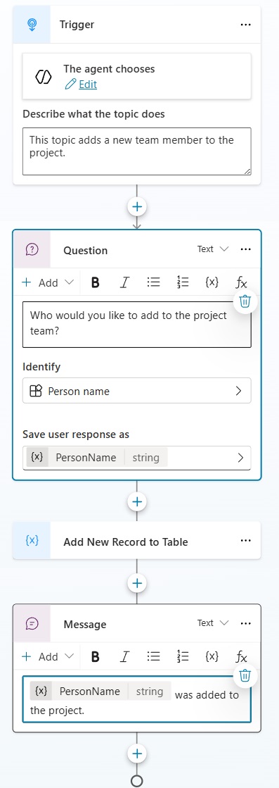 Add A Record To A Table Variable In Copilot Studio