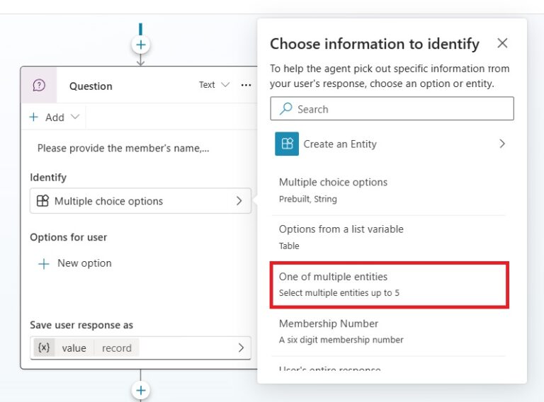 Copilot Studio: Detect Multiple Entity Types In A Question