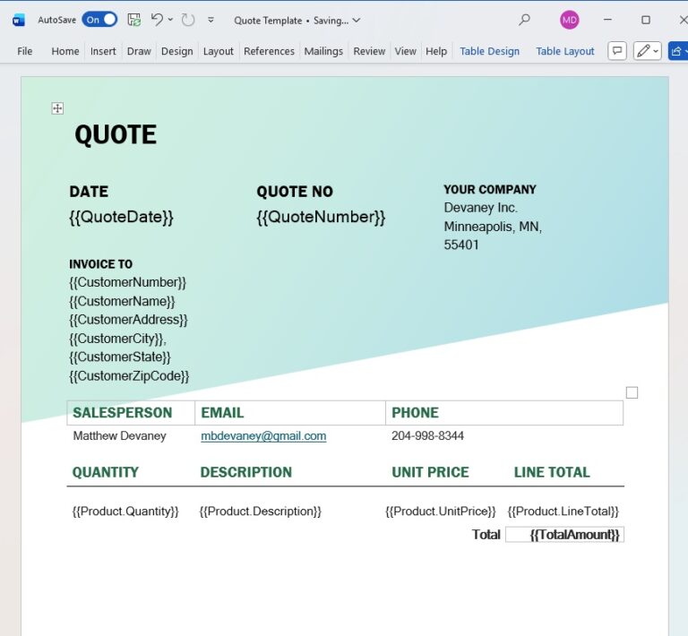 Copilot Studio: Generate Word Document From A Template