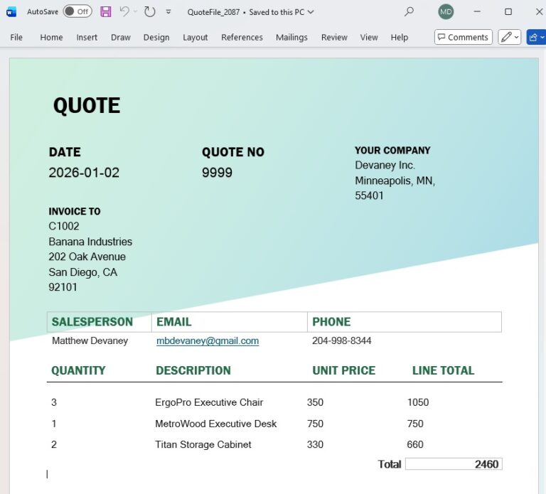 Copilot Studio: Generate Word Document From A Template